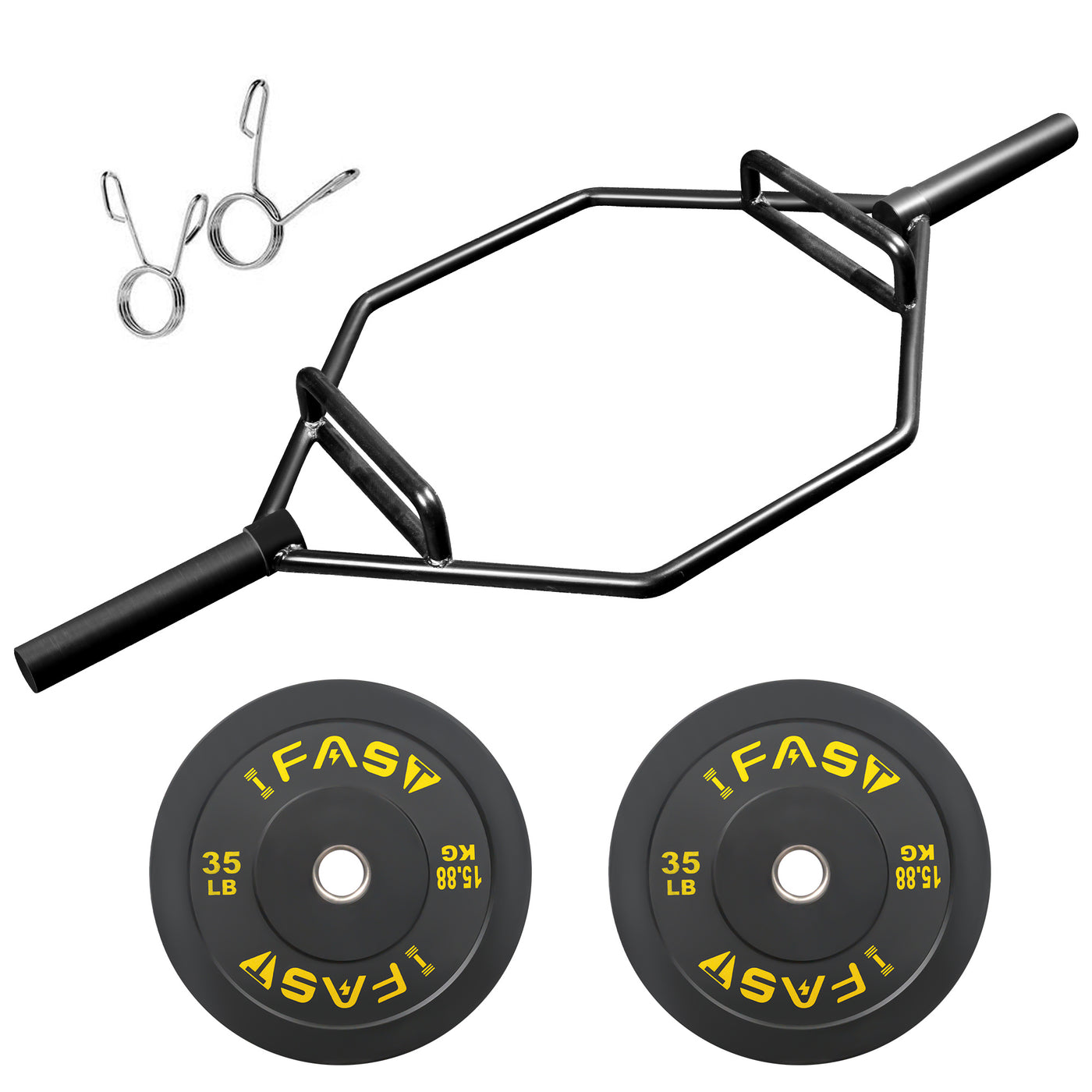 IFAST Trap Bar Bumper Plates Set-20-210LB#N#– IFAST Fitness